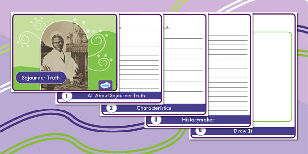 All About Sojourner Truth Flipbook for K-2nd Grade - Twinkl
