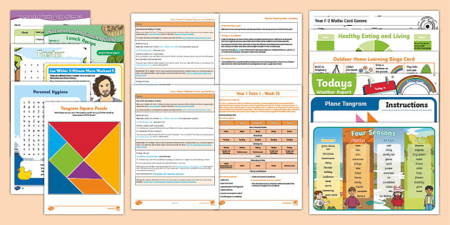 FREE! - Year 1 Term 1 Week 10 Remote Home Learning Pack