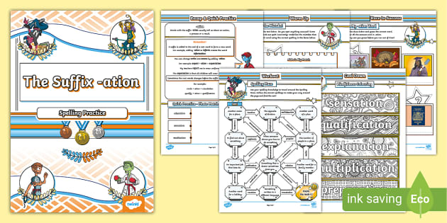 Twinkl Spelling Suffix -ation KS2 Spelling Practice Booklet