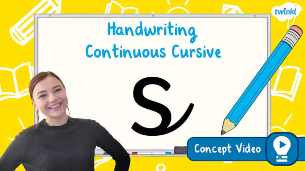 FREE! - The Letter 's' | Cursive Handwriting Concept Video