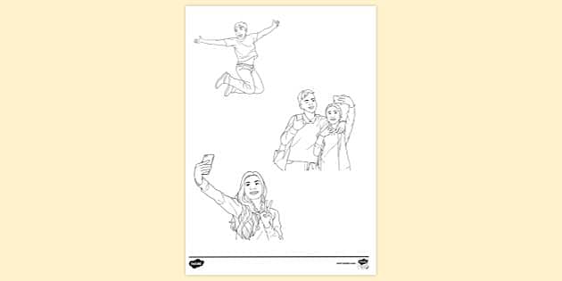 Realistic People Colouring Page | Colouring Sheets - Twinkl