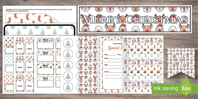 Low Ink Christmas Decorations Pack | Twinkl Party - Twinkl