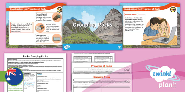Year 4 Science Rocks Lesson 2 Grouping Rocks (teacher made)