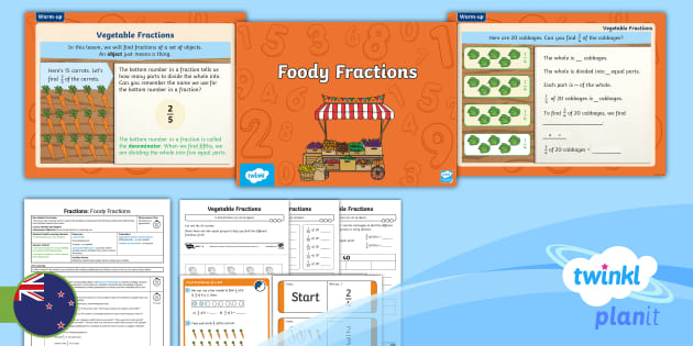 Level 2 Fractions: Find Fractions of a Set Lesson 2 - Twinkl
