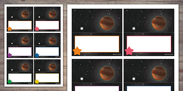Space Place Name Cards (teacher made) - Twinkl