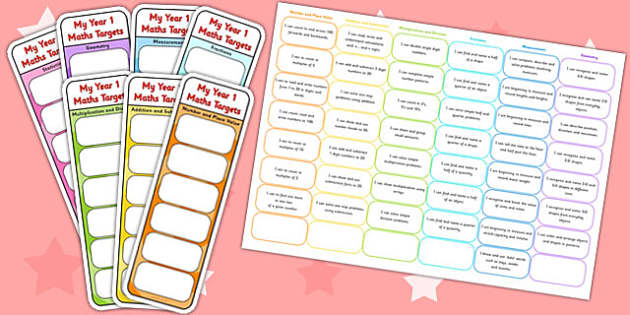 Year 1 Maths Assessment Bookmarks and Cut Outs - Twinkl