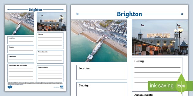 Brighton Fact File Template,Brighton (Teacher-Made) - Twinkl