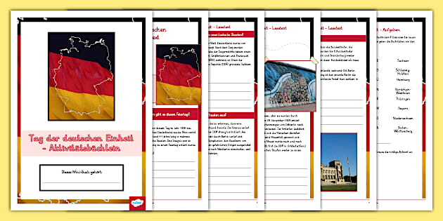 Tag der deutschen Einheit in der Grundschule - Twinkl