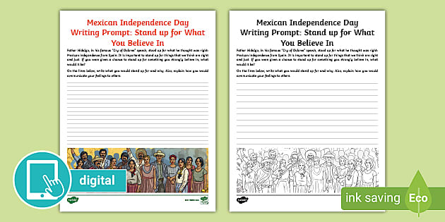 Mexican Independence Day Writing Prompt | Printable Activity