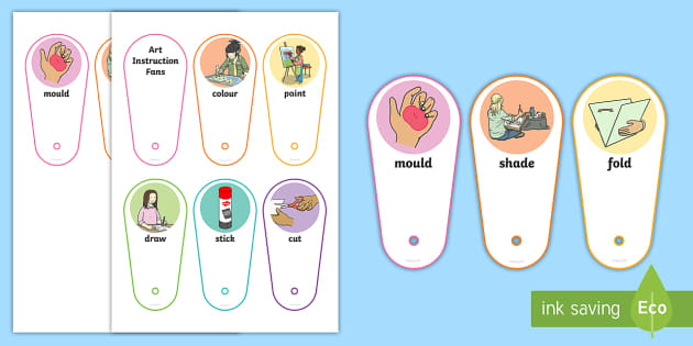 Art Instruction Fans (teacher made) - Twinkl