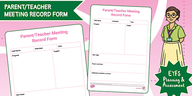 Parent/Teacher Meeting Record Form