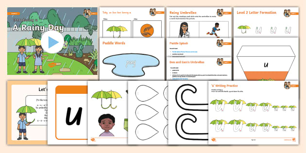 Twinkl Phonics: Level 2: Week 4: Lesson 3 Pack: letter 'u'