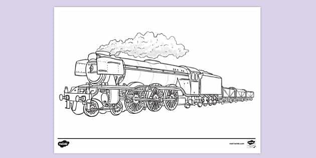 Locomotive Colouring Page | Colouring Sheets (teacher made)