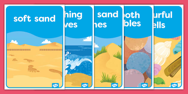 Originals First Words Posters: Seaside - Twinkl
