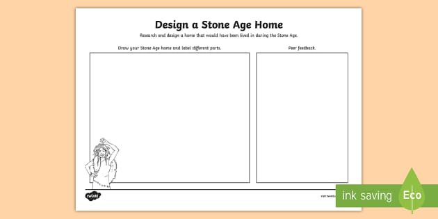 Design a Stone Age Home Worksheet (teacher made)