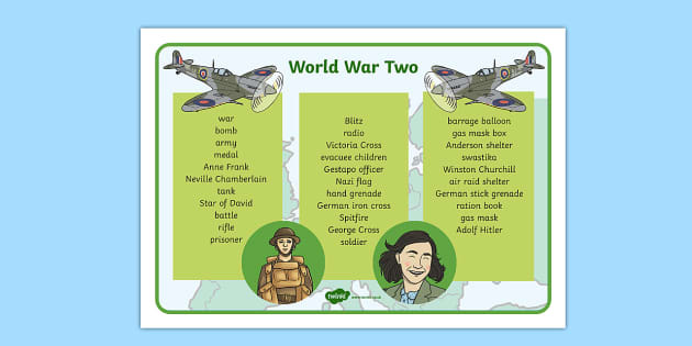 WW2 Word Mat Text | Primary Resources