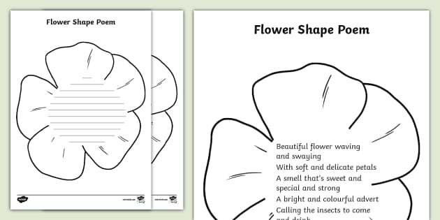 Flower Shape Poem Example And Template Twinkl Flower Shape Poem Example And Template Twinkl