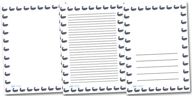 FREE! - Whale Portrait Page Borders- Portrait Page Borders - Page border