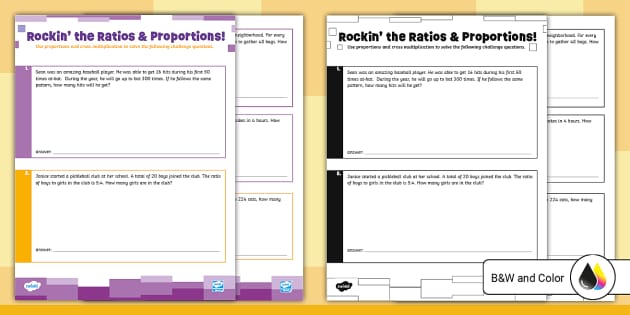 Sixth Grade Proportional Math Problems Twinkl USA Twinkl