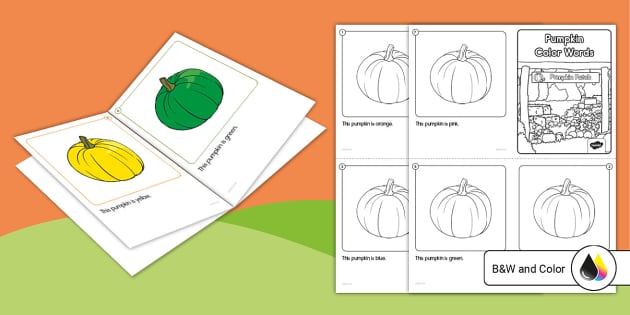 Pumpkin Color Words Early Emergent Reader | Twinkl - Twinkl
