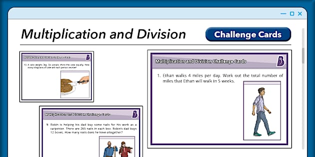 Multiplication and Division Challenge Cards