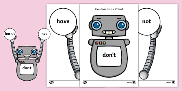 Contractions Robot (teacher made) - Twinkl