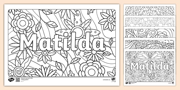 FREE! - Matilda Mindfulness Name Colouring Activity | Twinkl