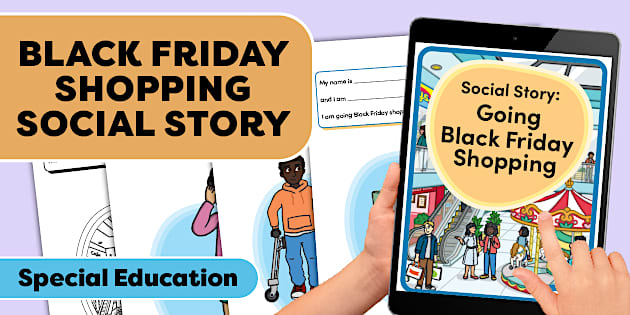 Going Black Friday Shopping Social Story Booklet for Special Education