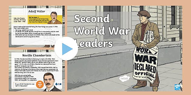 KS2 World War Two Leaders PowerPoint (teacher made) - Twinkl