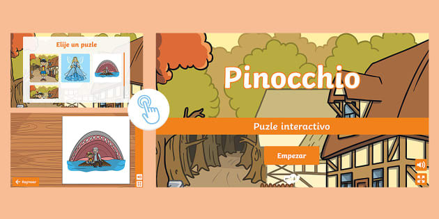 * NEW * Puzle interactivo: Pinocchio (teacher made) - Twinkl