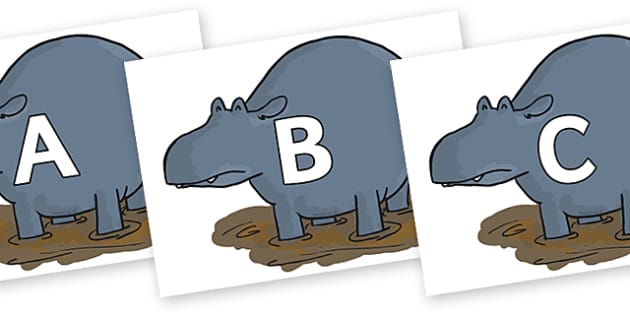 FREE! - A-Z Alphabet on Humpy Rumpy Hippopotamus to Support Teaching on The