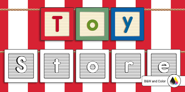 Toy Store Dramatic Play Bunting (teacher made) - Twinkl