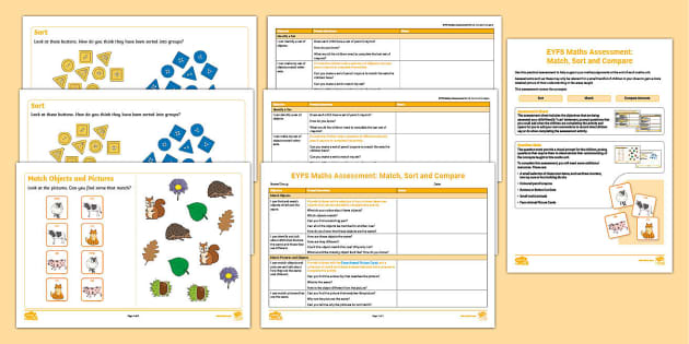 EYFS Maths Assessment: White Rose Match, Sort and Compare EYFS Maths Assessment: White Rose Match, Sort and Compare