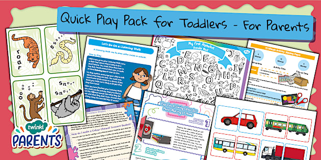 Quick Play Pack for Toddlers – For Parents