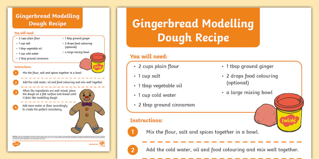 Advent Gingerbread Modelling Dough Recipe (teacher made)
