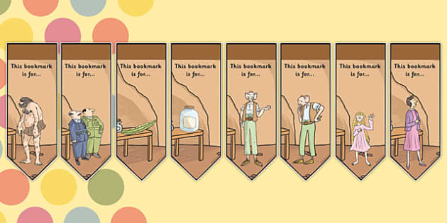 FREE! - Editable Bookmarks to Support Teaching on The BFG