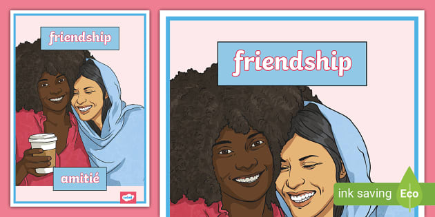 👉 French Word for Friendship Display Poster - Twinkl