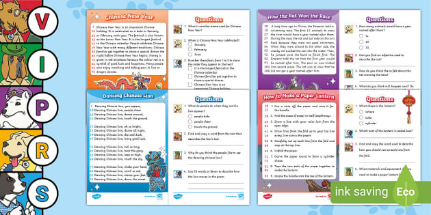 KS1 60 Second Reads: Chinese New Year Activity Pack - Twinkl