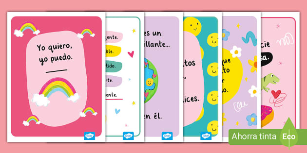 Decoración- Afiches pensamientos positivos - Twinkl Colombia