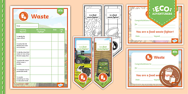 Year 3 Waste: Bookmarks, Certificates and Reward Charts