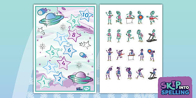 * NEW * Skip Into Spelling Behaviour Reward Chart - Twinkl