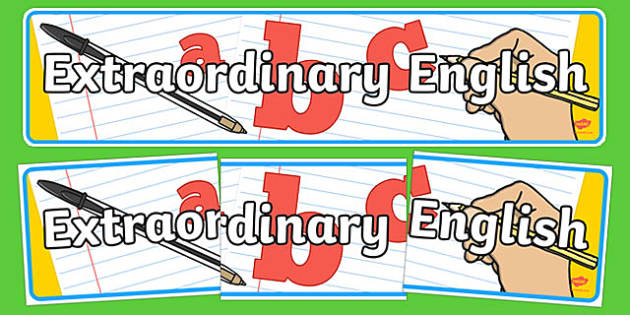 Extraordinary English Display Banner (profesor hizo)