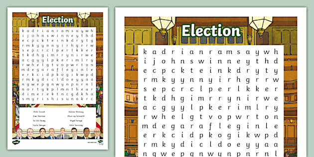Election Word Search - Twinkl - KS2 - PSHE - RSHE - Election