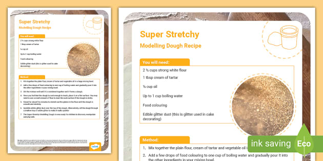 Super Stretchy Modelling Dough Recipe | Twinkl - Twinkl