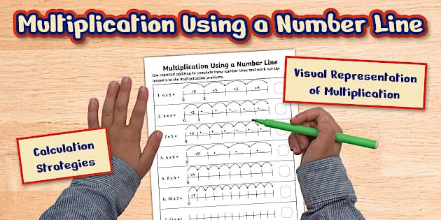 Multiplication Using a Number Line Activity Sheets