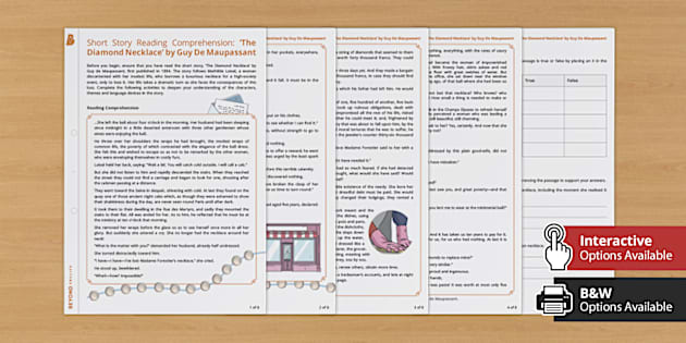 Comprehension: 'The Diamond Necklace' by Guy De Maupassant