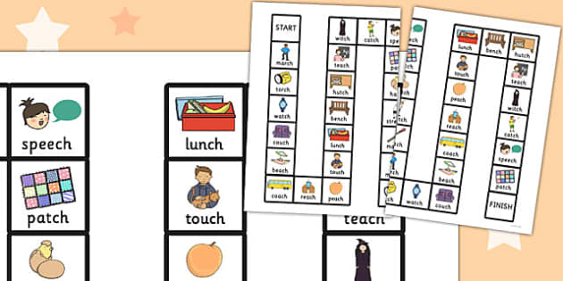 Final 'Ch' Sound Board Game (teacher made) - Twinkl