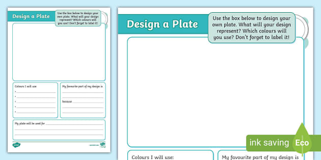 Design a Plate Activity (Teacher-Made) - Twinkl