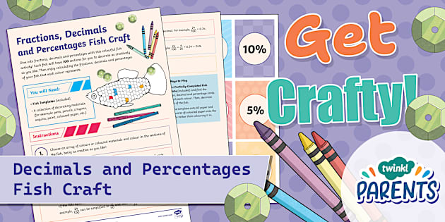 👉 SEND Maths Support: Fractions, Decimals and Percentages Fish Craft ...