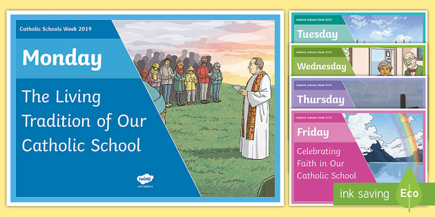 Catholic Schools Week 2019 Daily Posters (teacher made)